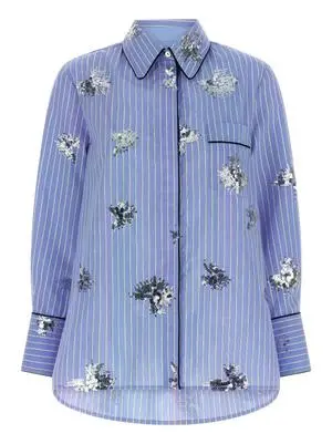 LE TWINS Aria Sequin-embellished Pyjama Shirt