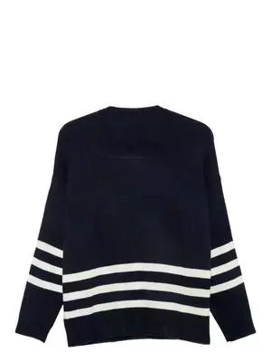 SEMICOUTURE Button-detail Striped Sweater - Blue
