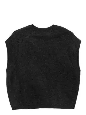 SEMICOUTURE Crew Neck Sleeveless Vest - Grey