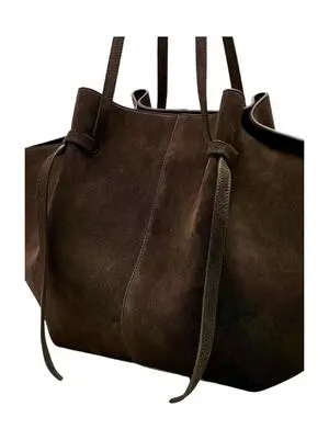 Yuzefi Mochi Suede Tote Bag - Brown