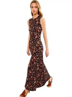 Ulla Johnson Orla Sleeveless Printed Jersey Dress - Noir Floral