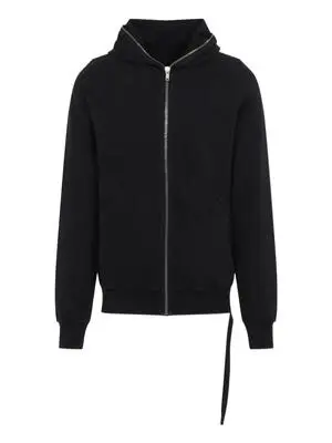 Rick Owens Long Sleeve Zip Up Hooded Sweatshirt - No