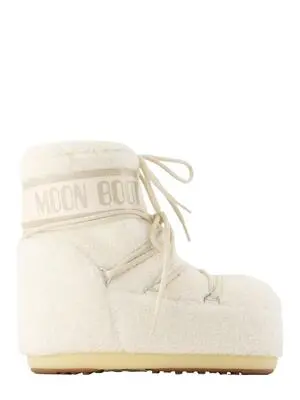 Moon Boot Drawstring Low Boots - Beige