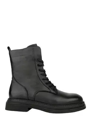 LINDA BAUMANN Lace-up Ankle Boots - Black