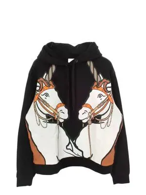 Burberry Unicorn Print Hoodie - Black