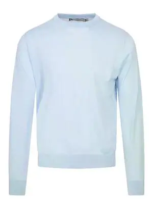 Canali Crew-neck Long-sleeve Sweater - Blue