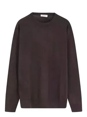 BRAMANI CASHMERE Ribbed-trim Crew-neck Sweater - Brown
