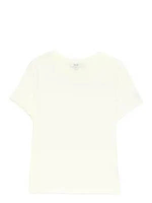 AGOLDE Adine Shrunken Tee Jersey Crewneck With Short Sleeves - Yellow