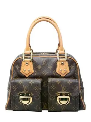 LOUIS VUITTON Monogram Manhattan Pm Handbag - Brown