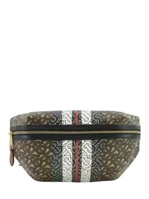 Burberry 2018-2026 Monogram Stripe E-canvas Belt Bag - Brown