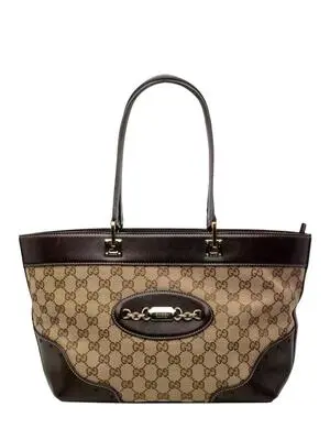 Gucci Gg Canvas Punch Tote Bag - Neutrals