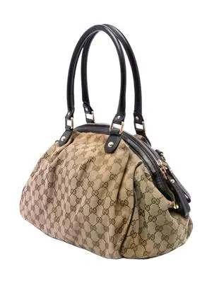 Gucci 2016-2026 Gg Canvas Sukey Satchel - Neutrals