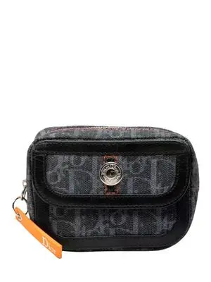Dior Oblique Denim Flight Coin Pouch - Blue