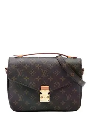 LOUIS VUITTON Monogram Pochette Metis Satchel - Brown
