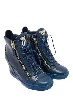 GIUSEPPE ZANOTTI Kriss Wedge Sneakers - Blue