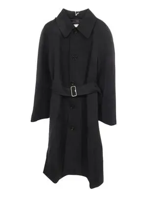 Burberry Belted Wool Coat - Black