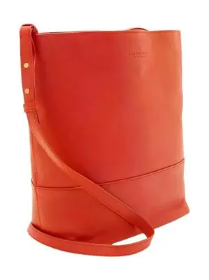 Bottega Veneta Nappa Leather Bucket Bag - Red