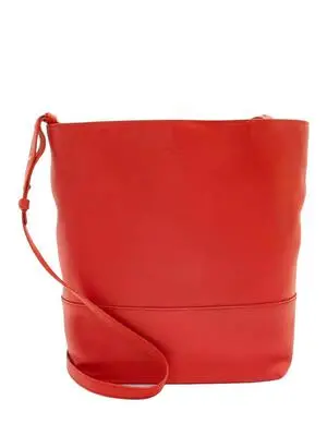 Bottega Veneta Nappa Leather Bucket Bag - Red