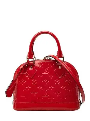 LOUIS VUITTON 2014 Monogram Vernis Alma Bb Satchel - Red