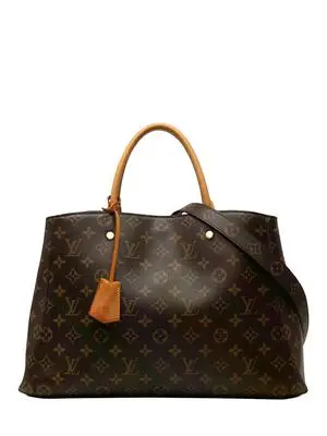 LOUIS VUITTON Monogram Montaigne Gm Satchel - Brown