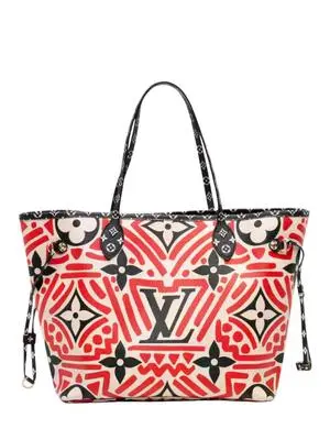 LOUIS VUITTON 2020 Monogram Giant Crafty Neverfull Mm Tote Bag Red