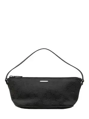 Gucci 2000-2015 Gg Canvas Boat Shoulder Bag - Black