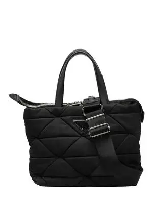 Prada Small Padded Re Nylon Tote Satchel - Black