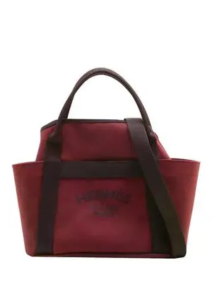 Hermès Toile Sac De Pansage Grooming Bag Satchel - Red