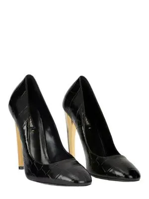 Roberto Cavalli Croc-effect Leather Pumps - Black