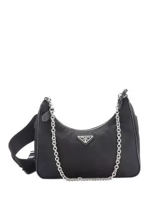 Prada Re-edition 2005 Shoulder Bag Tessuto Small Crossbody Bag Black