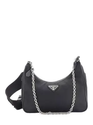 Prada Re-edition 2005 Shoulder Bag Tessuto Small Crossbody - Black