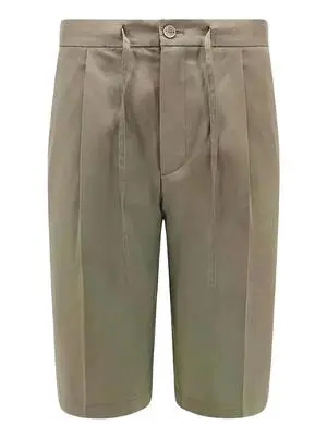 HEVO Drawstring Pleated Shorts - Neutrals
