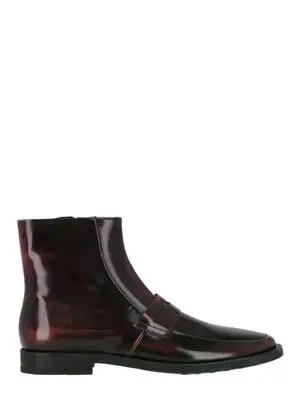 TOD'S Tod's Polished Finish Penny-Strap Ankle Boots