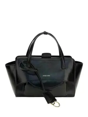 HIDESINS Small Flap Tote Bag - Black