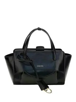 HIDESINS Small Flap Tote Bag - Black