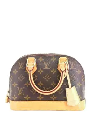 LOUIS VUITTON Monogram Canvas Alma Bb Satchel - Brown