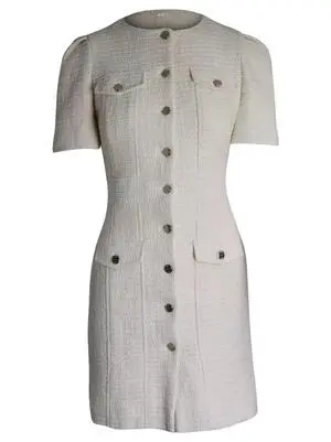 Maje Rillio Bouclé Dress - Neutrals