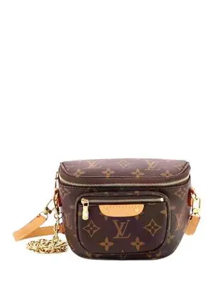 LOUIS VUITTON Bum Bag Monogram Canvas Mini Belt Bag - Brown