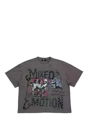 Mixed Emotion Friends Graphic-print T-shirt - Grey