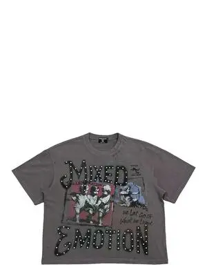 Mixed Emotion Friends Graphic-print T-shirt - Grey