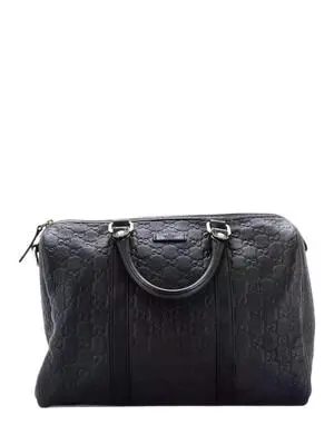 Gucci Joy Boston Bag Guccissima Leather Medium Handbag - Black
