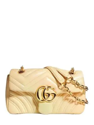 Gucci Small Gg Marmont Matelassé Shoulder Bag Neutrals