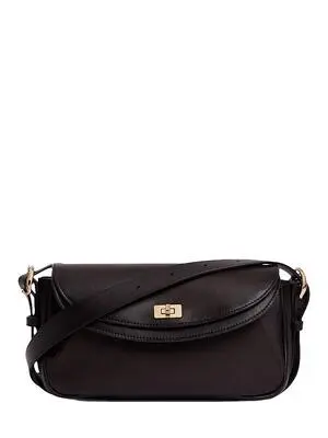 Sandro Le Mambo Medium Leather Crossbody Bag - Brown