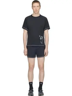 Adidas Y-3 Chito Graphic Running Shorts - Black