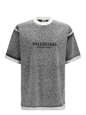 Balenciaga Overized Mélange T-hirt - Grey