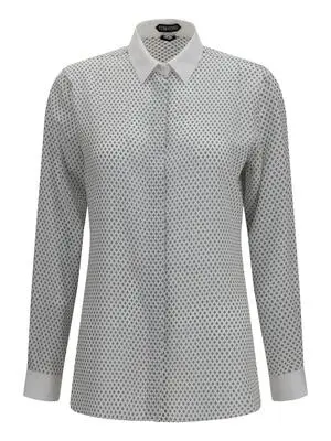 TOM FORD Diamond Print Silk Crêpe De Chine Shirt - Multicolour