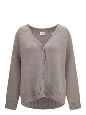 P.a.r.o.s.h P. A.r. O.. H. V-neck Button Cardigan - Beige