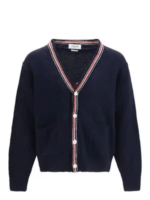 Thom Browne Hector Donegal Yarn Cardigan - Blue