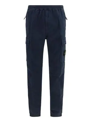 Stone Island Cargo Pants With Elasticated Cuffs - Blue