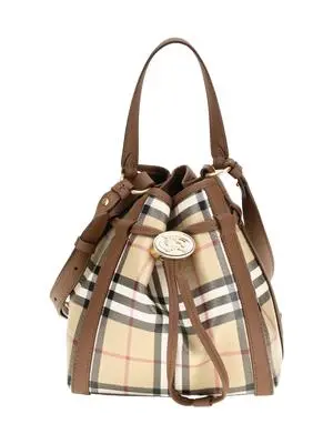 Burberry Mini Check Bucket Bag - Beige